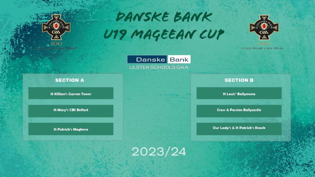 Mageean Cup Draw 2023 - Ulster Schools GAA